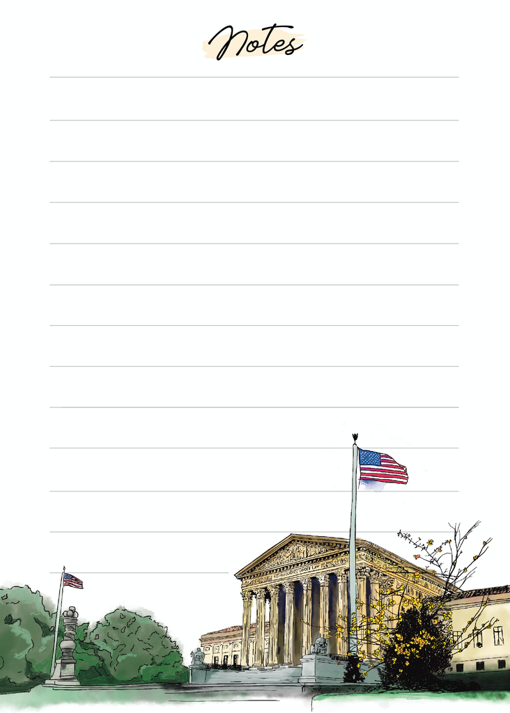 Supreme Court Washington DC Notepad – The Card Bureau