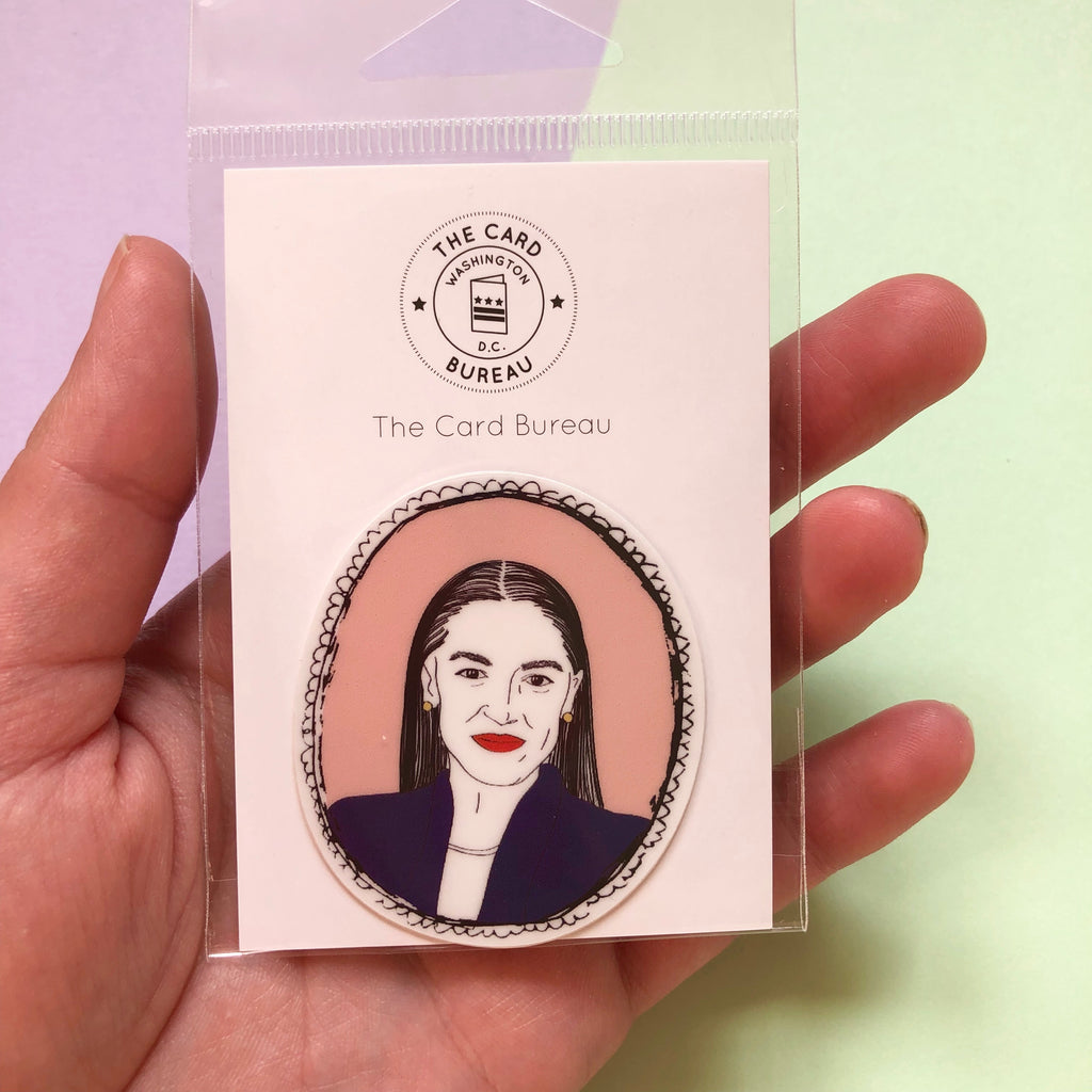 AOC Congresswoman Sticker – The Card Bureau