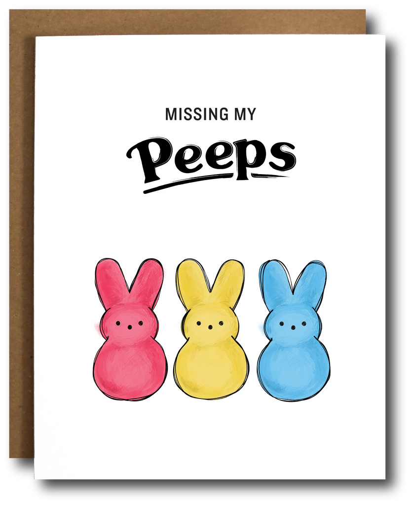 Missing My Peeps Easter Card – The Card Bureau