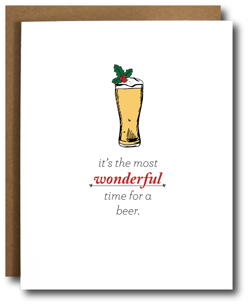 The most wonderful time for a beer Christmas Card – The Card Bureau