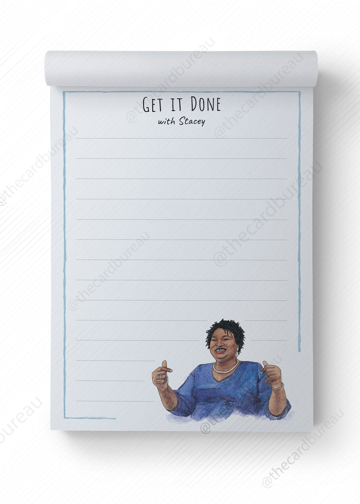 Stacey Abrams Get it Done Notepad – The Card Bureau