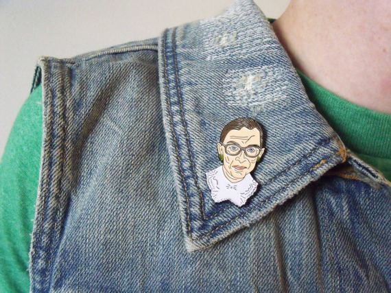 Ruth Bader Ginsburg Enamel Pin – The Card Bureau
