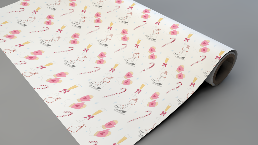 Ice Skate Dreams Gift Wrap – The Card Bureau